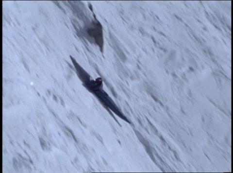 Epic Downhill Kayak Crash on Snow