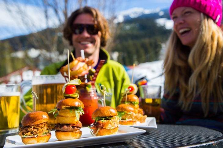 Best ski resort food, and best apres ski resort scene.