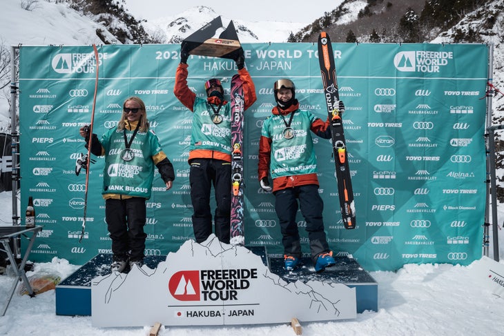 Drew Tabke, Hedvig Wessel Win Freeride World Tour Hakuba Comp
