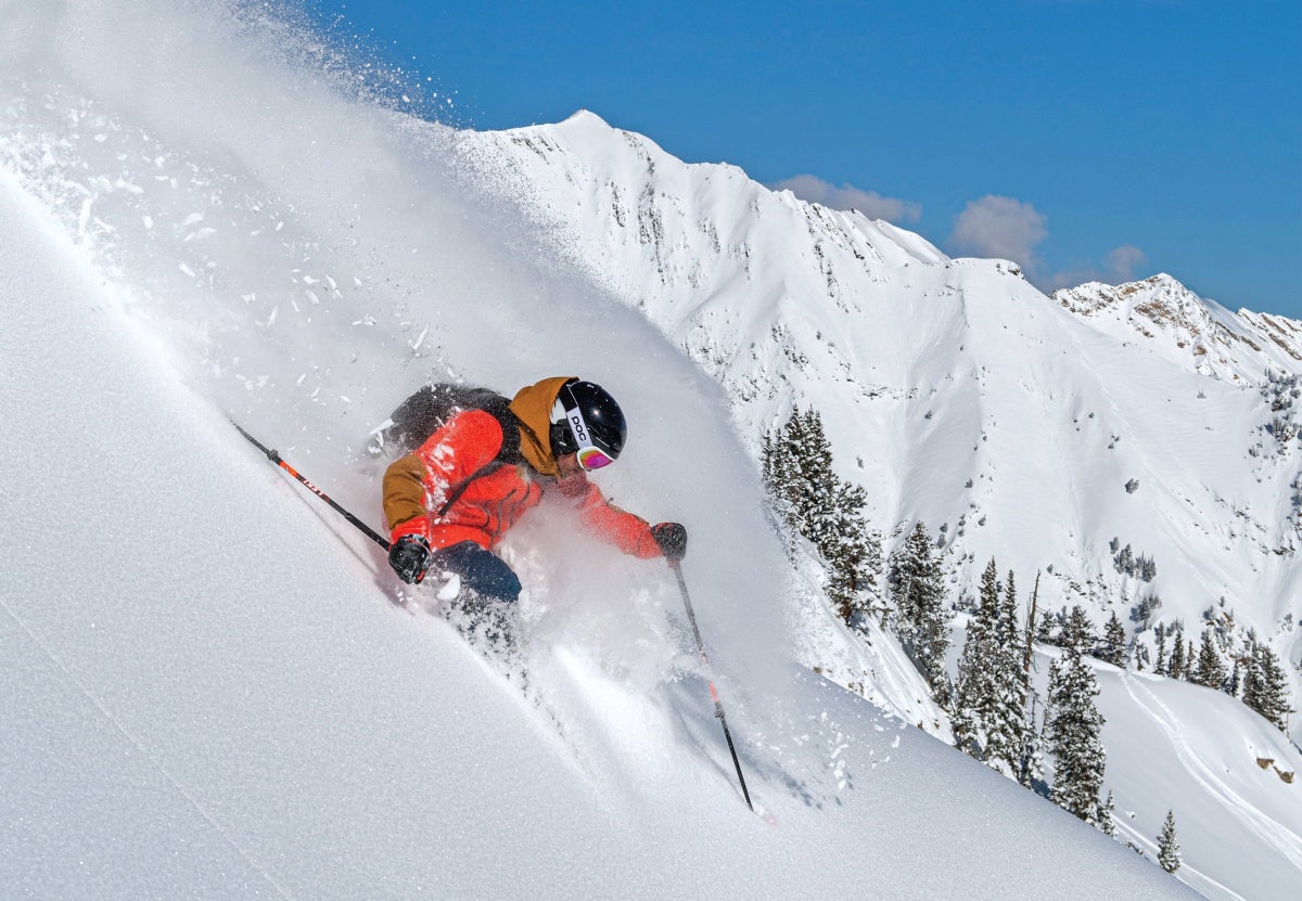 Powder Skiing Wallpaper