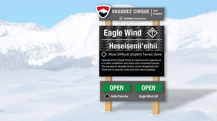 Winter Park Adds Indigenous Language Translations to Trail Signs | SKI